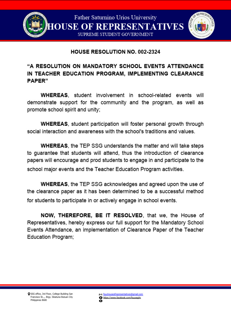 Tep Resolution 001 | PDF