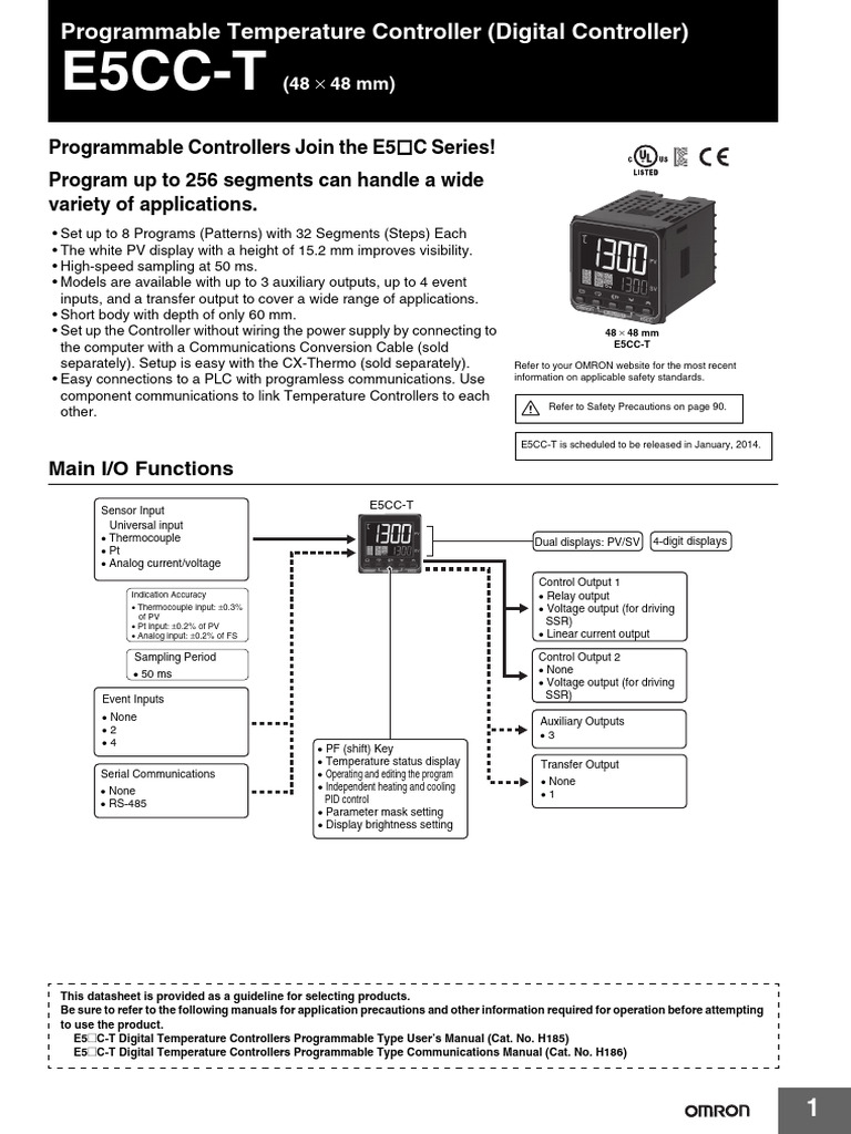 E5CC T - Datasheet - en - 201312 - H06I E 01 1670087 1 | PDF | Power ...