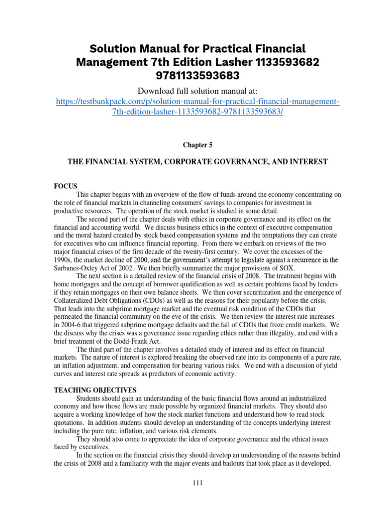 Financial Management Study Guide | PDF | Interest | Collateralized Debt ...