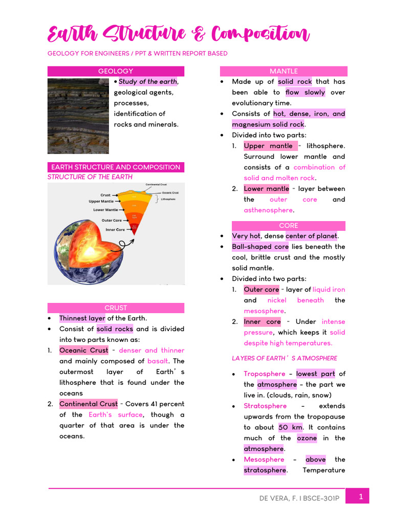 L1 - Earth Structure and Composition | PDF
