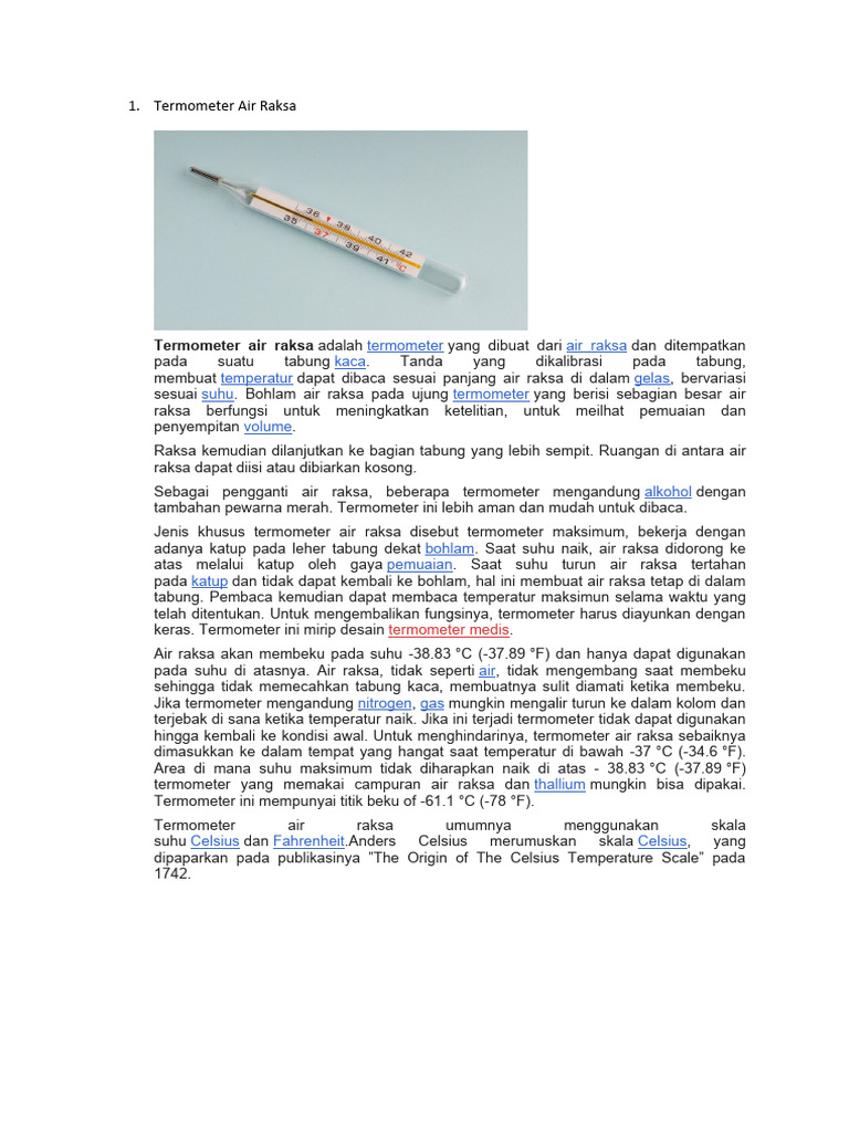 Termometer Air Raksa | PDF