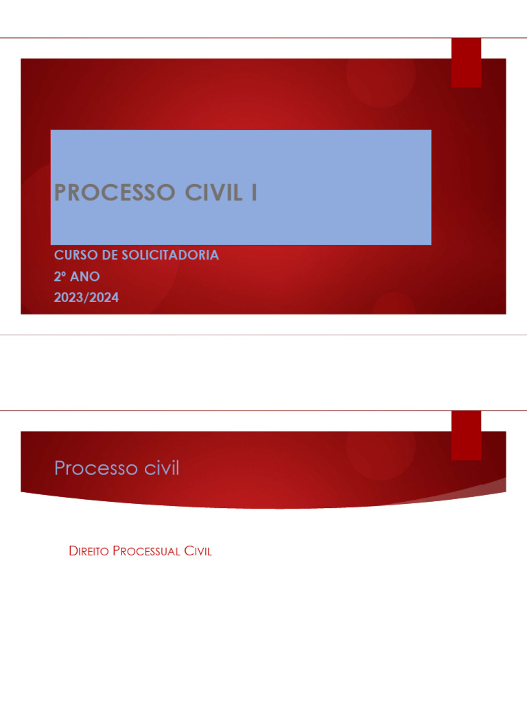 Processo Civil. Noção e Caraterísticas | PDF | Processo civil | Direito ...