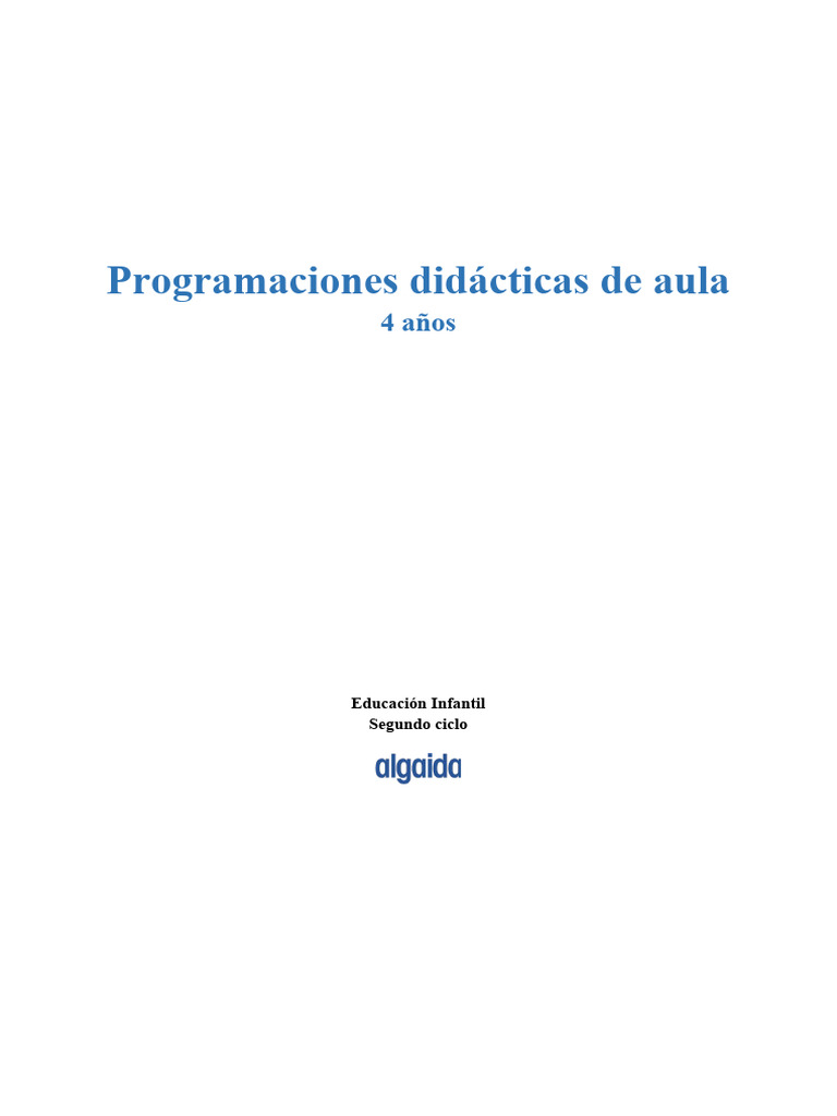 Programacion Aula Palomitas 4a Lomloe | PDF | Las emociones | Aprendizaje