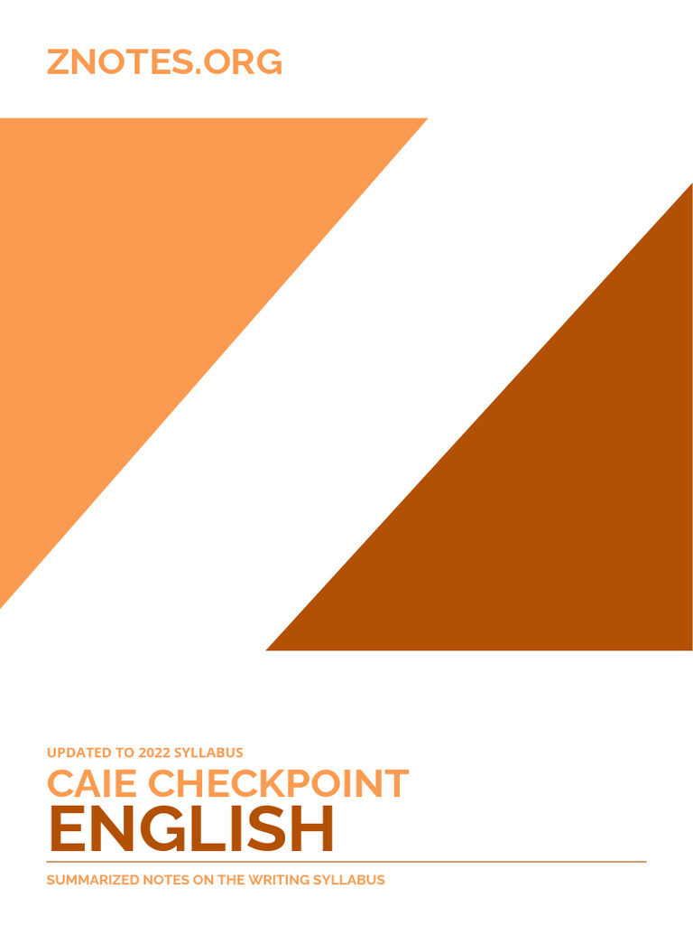 Caie Checkpoint English Writing v1 | PDF