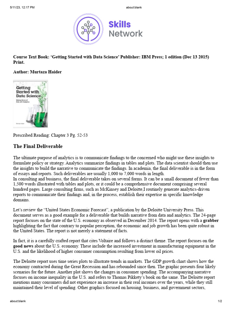 Reading The Final Deliverable | PDF | Narrative | Economies