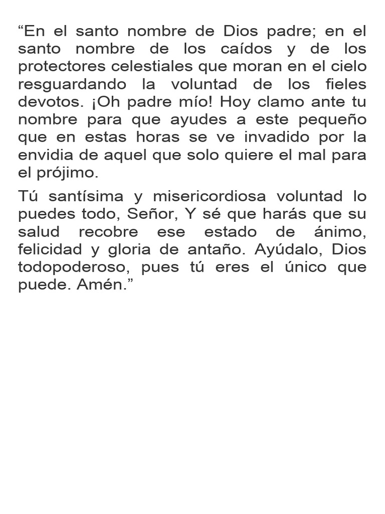 Oración Para Santiguar | PDF