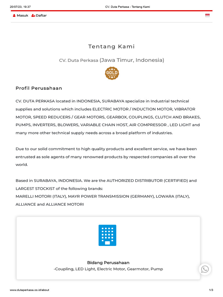 CV. Duta Perkasa - Tentang Kami | PDF | Land Vehicles | Machines
