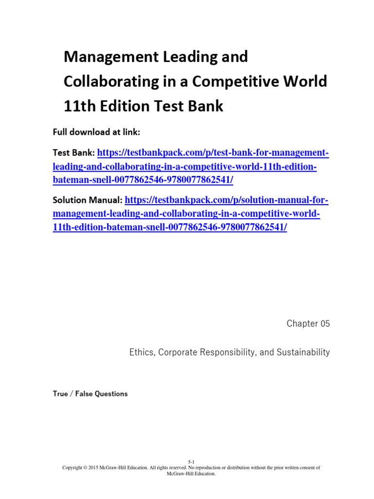 Management Leading and Collaborating in A Competitive World 11th ...