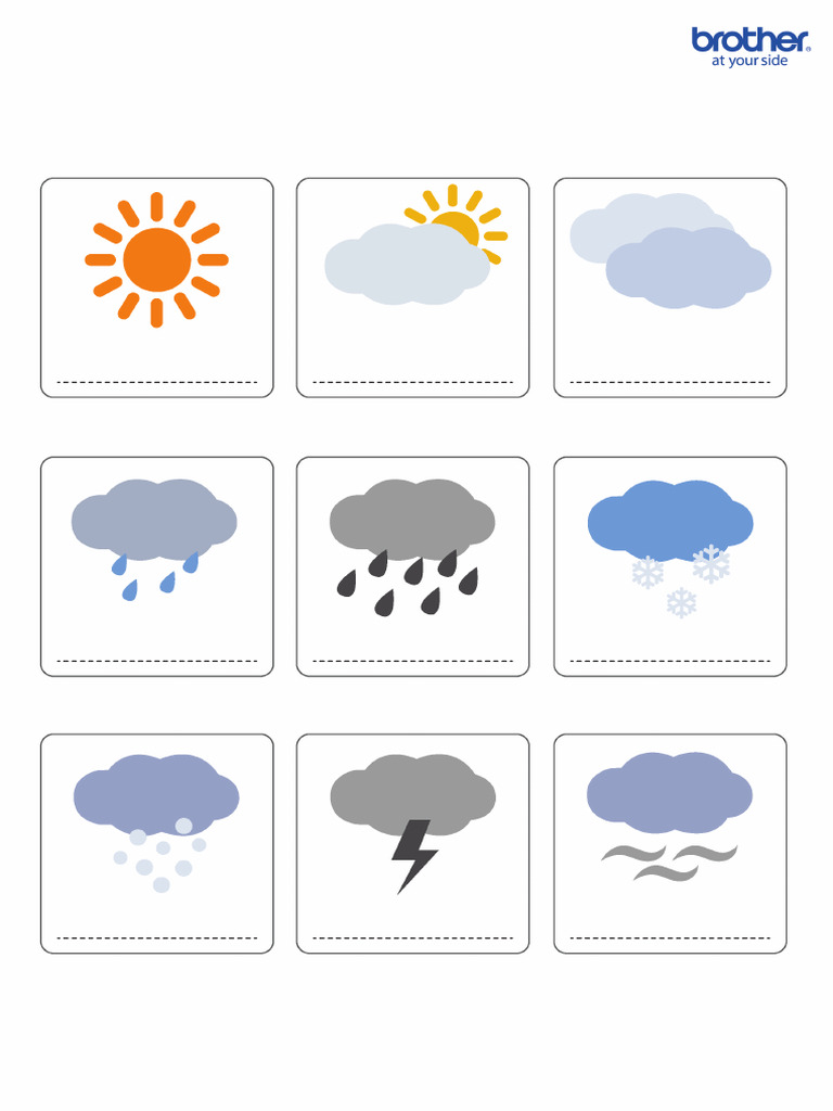 Weather Symbols Worksheet 1 en | PDF