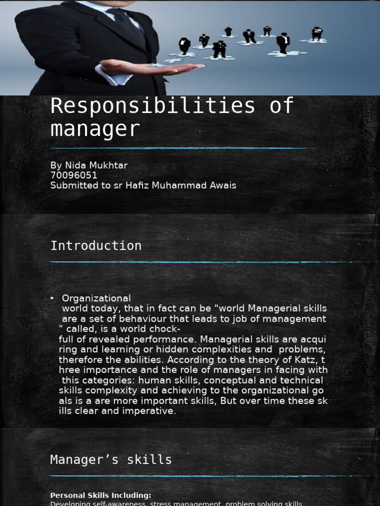 Manager Responsibility | PDF | Communication | Business
