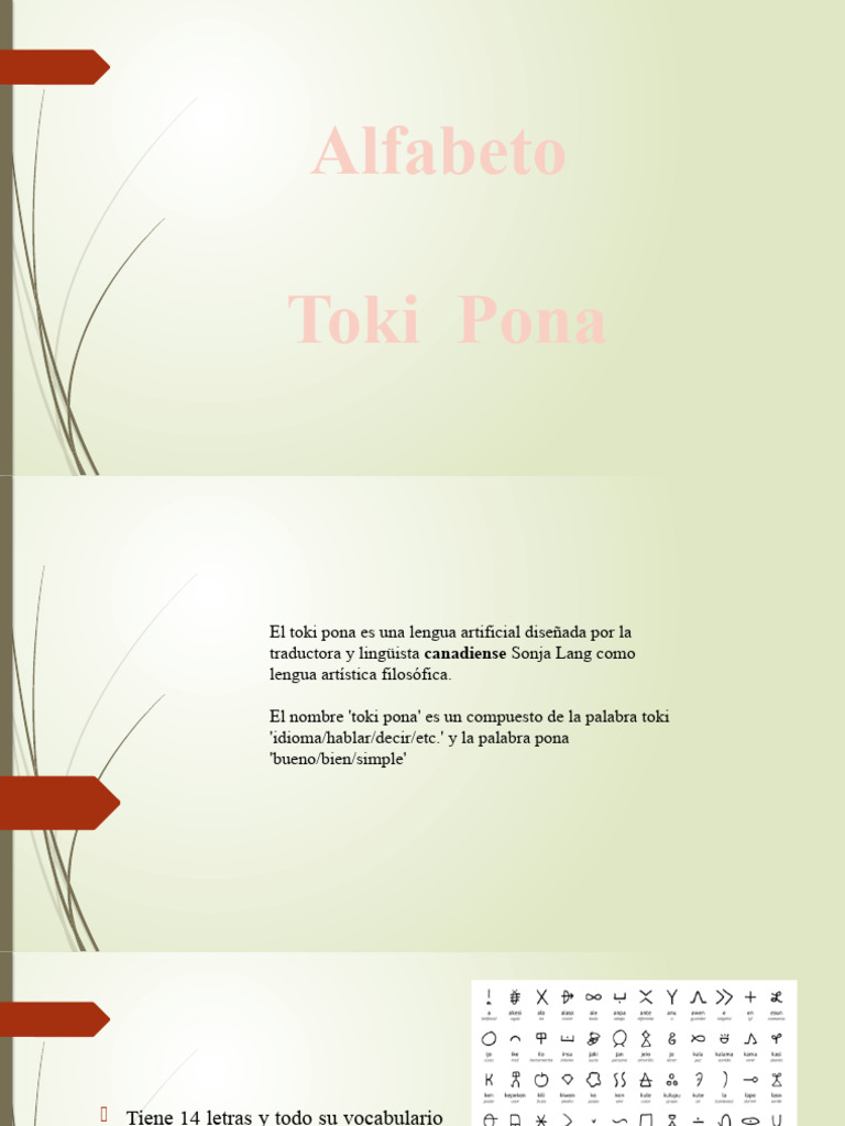Alfabeto de Toki Pona | PDF