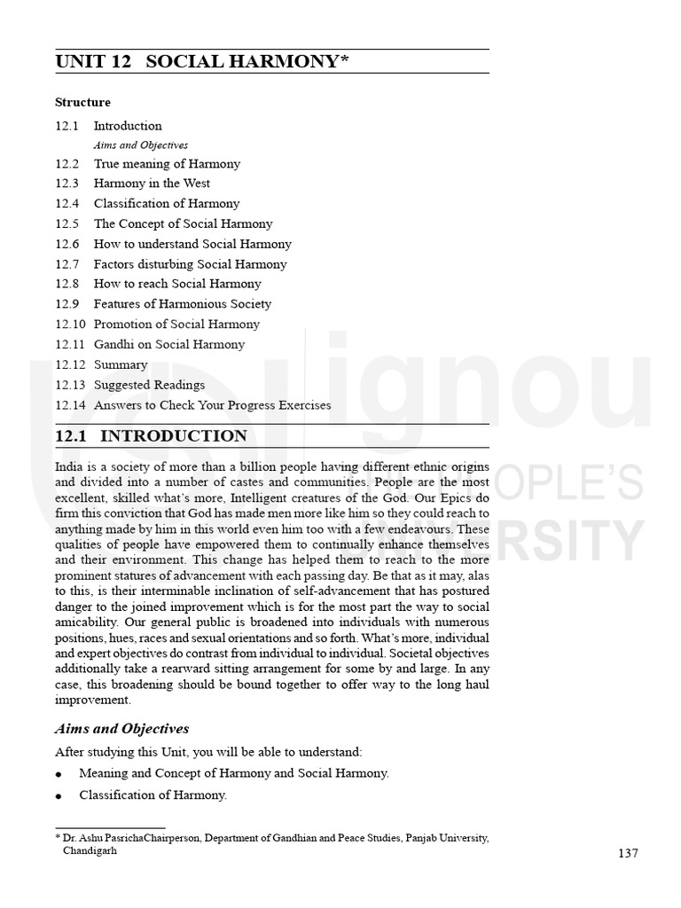 Understanding Social Harmony Concepts | PDF | Philosophy