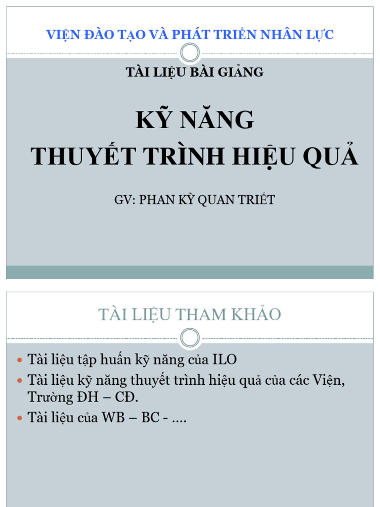 7 Ky Nang Thuyet Trinh Hieu Qua Thay Phan Ky Quan Triet 20230324064057 e | PDF
