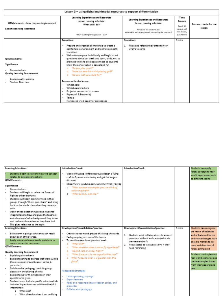 Lesson 3 - MSP Lesson Plan | PDF | Learning | Experience
