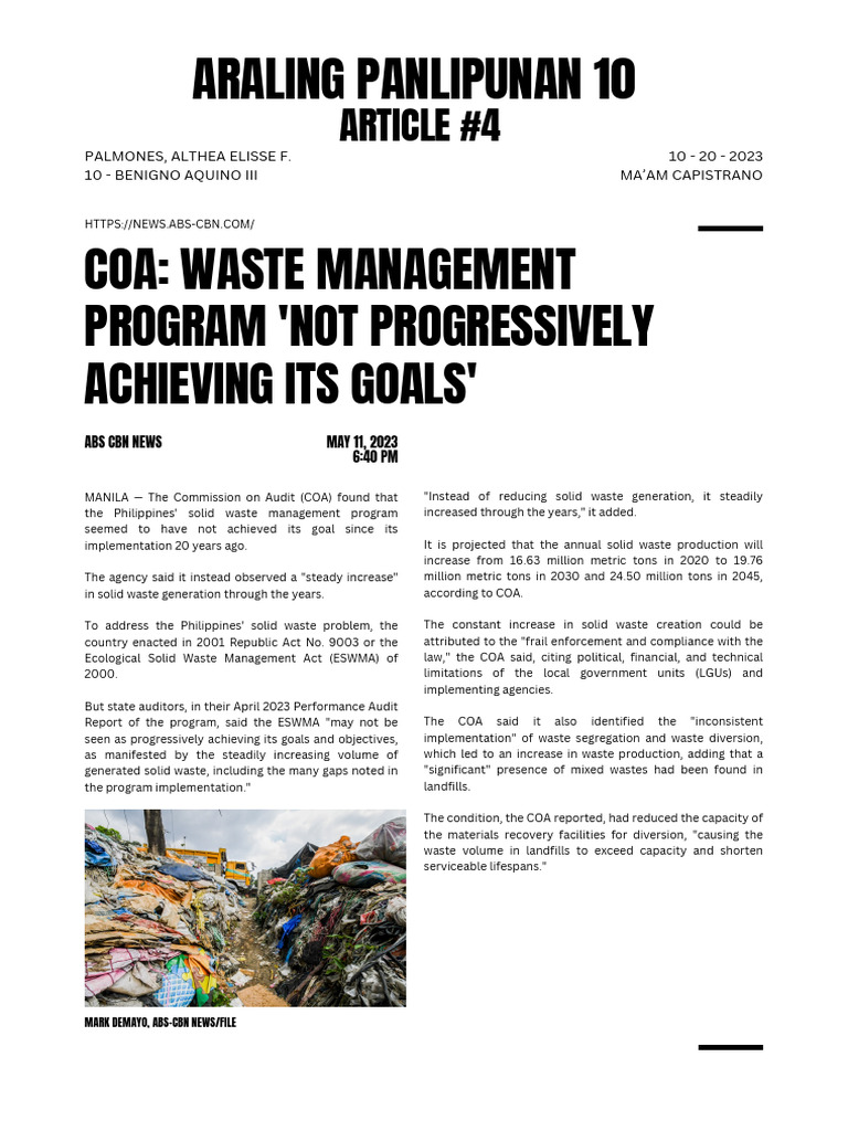 Araling Panlipunan Article (Tagalog) | PDF