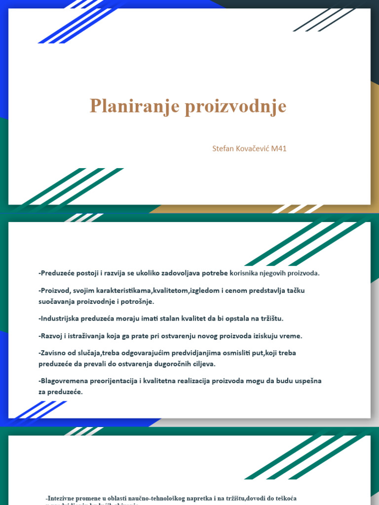 Planiranje Proizvodnje | PDF