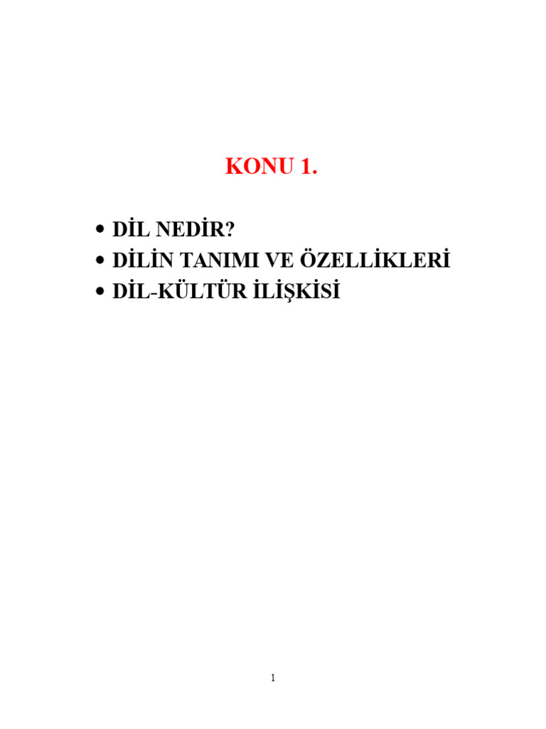 Konu 1 PDF | PDF