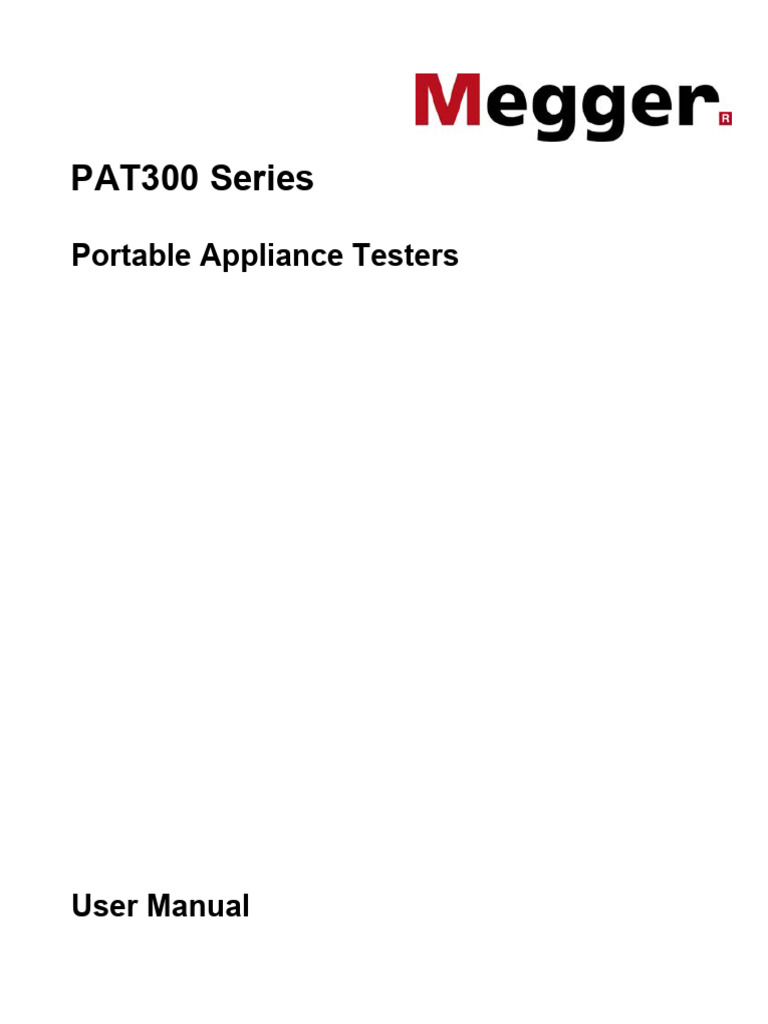Megger PAT320 Operating Manual | PDF | Ac Power Plugs And Sockets ...