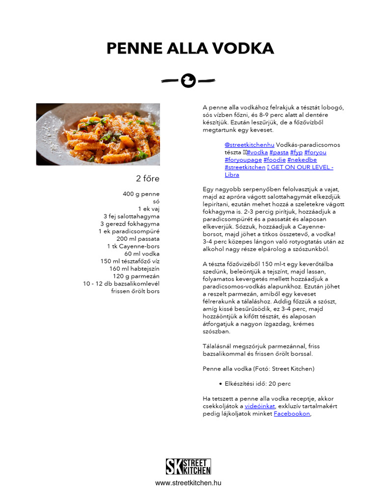 Penne Alla Vodka | PDF