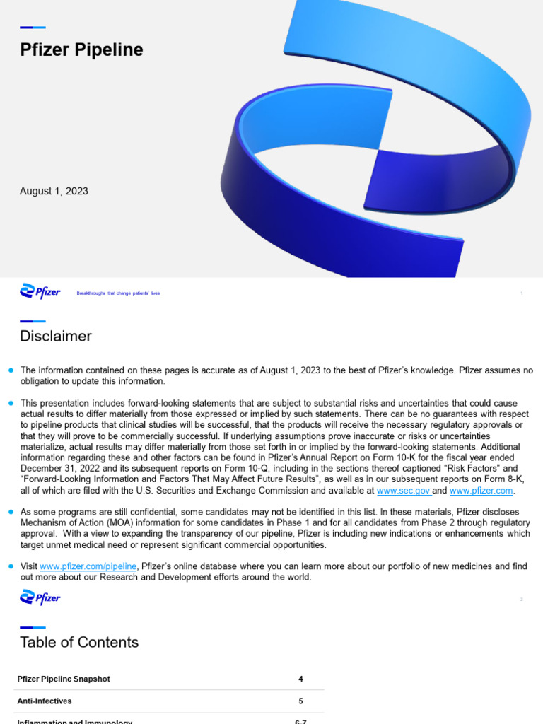 Pfizer Pipeline 2023 | PDF | Cancer | Metastasis