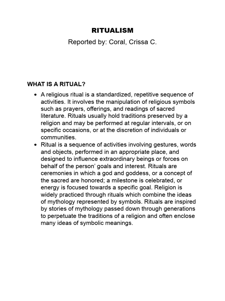 Understanding Religious Rituals and Symbols | PDF