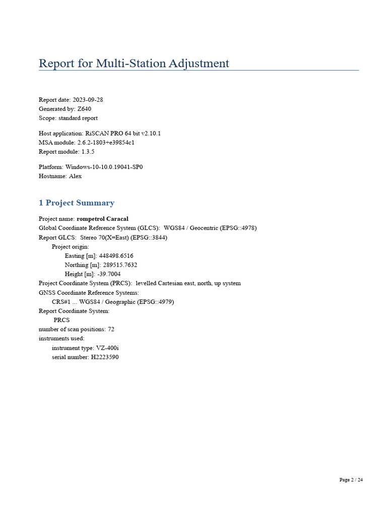 MSA 2 Report Caracal | PDF