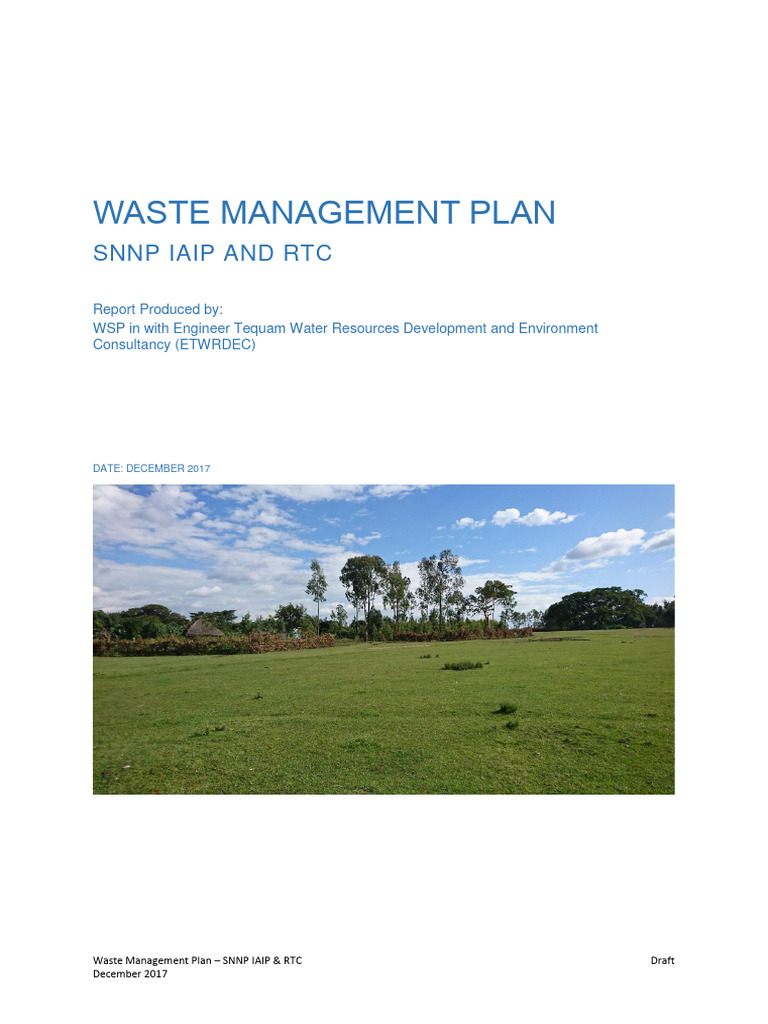 Waste Management Plan | PDF