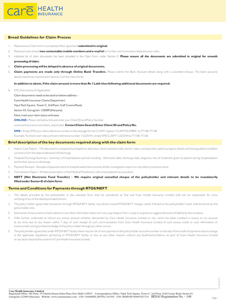 Secure (Personal Accident Insurance Product) Claim Form | PDF ...