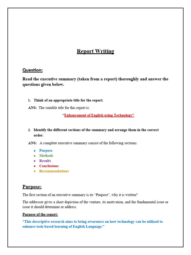 Report Writing Skills | PDF