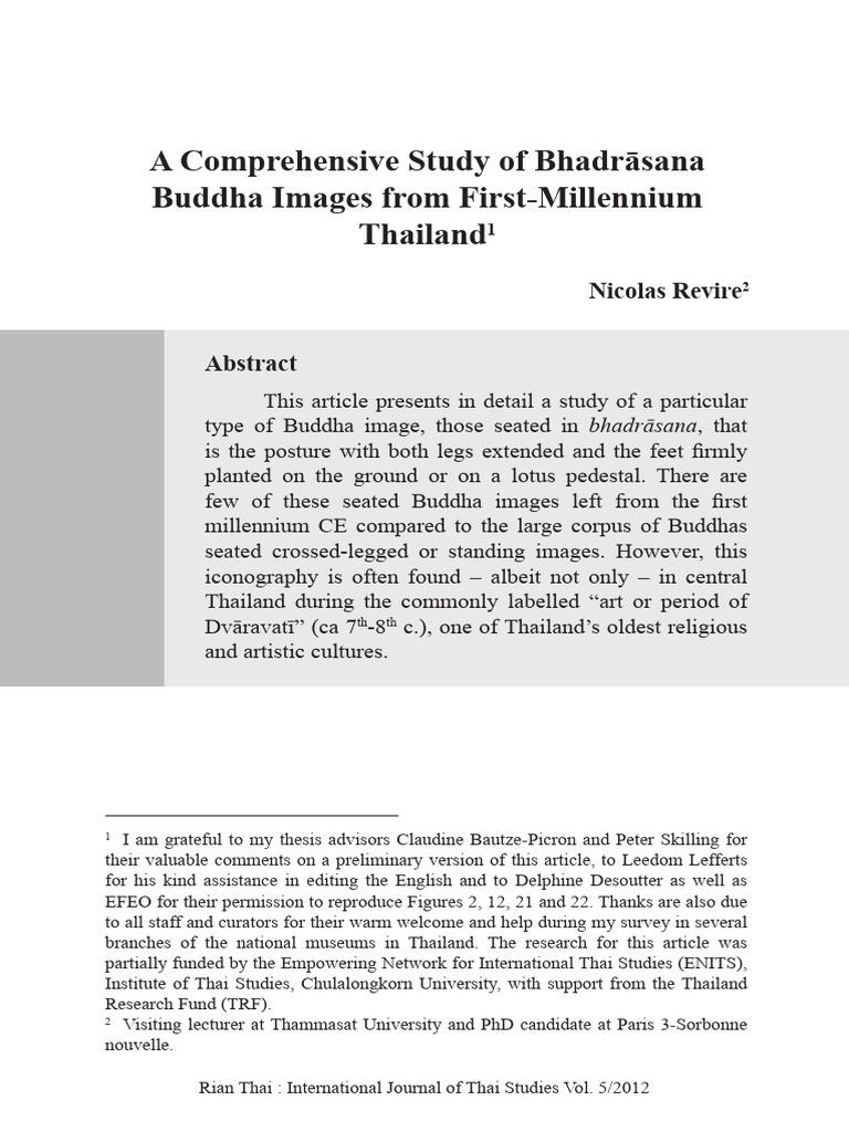 A Comprehensive Study of Bhadrasana Budd | PDF