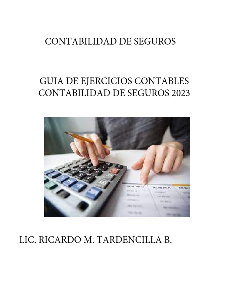 Ejercicios Contables Contabilidad de Seguros 2023 | PDF