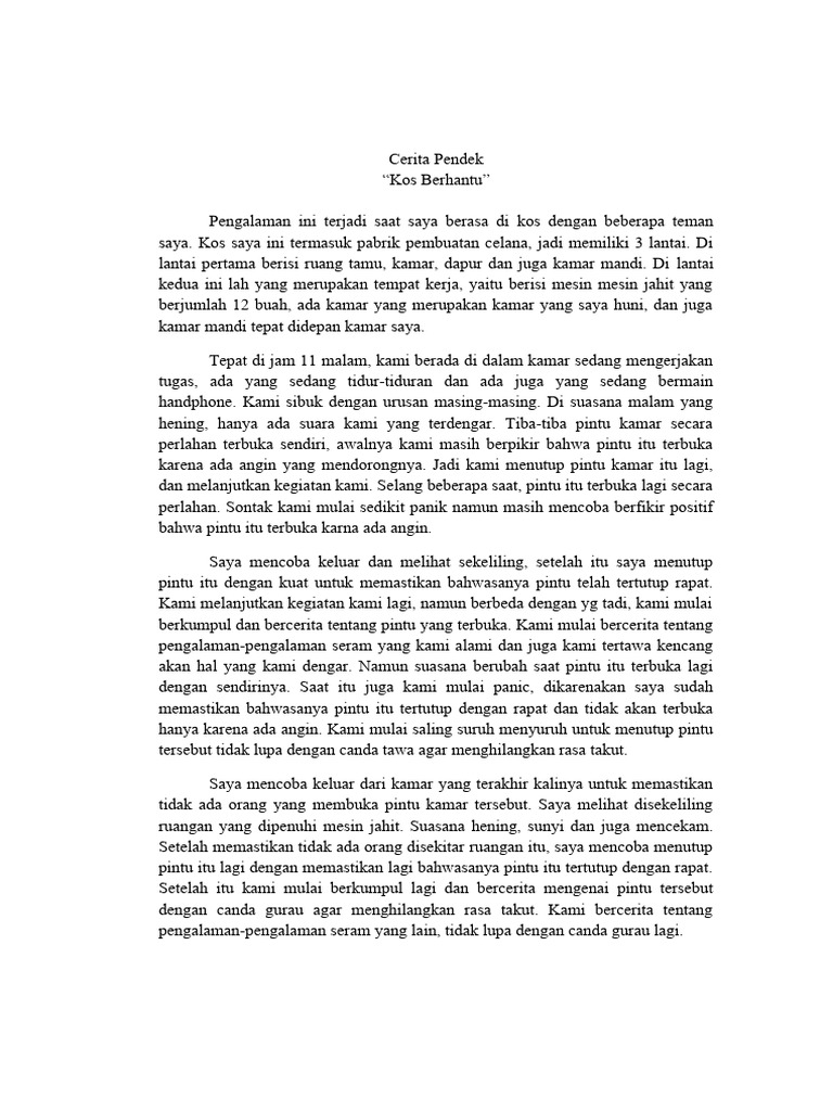 Pengalaman Horor di Kos Berhantu | PDF | Seni