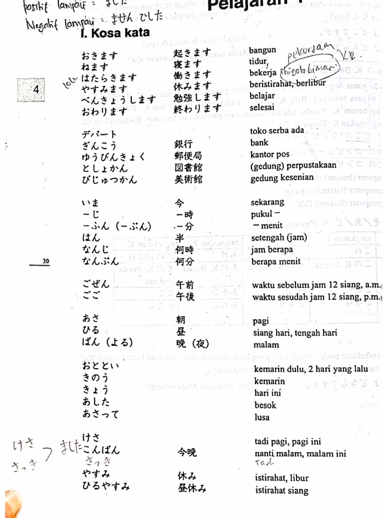 Atarashii Kotoba Bab 4 | PDF