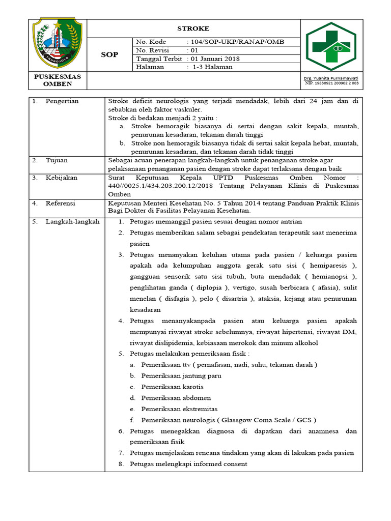 SOP STROKE (5) | PDF