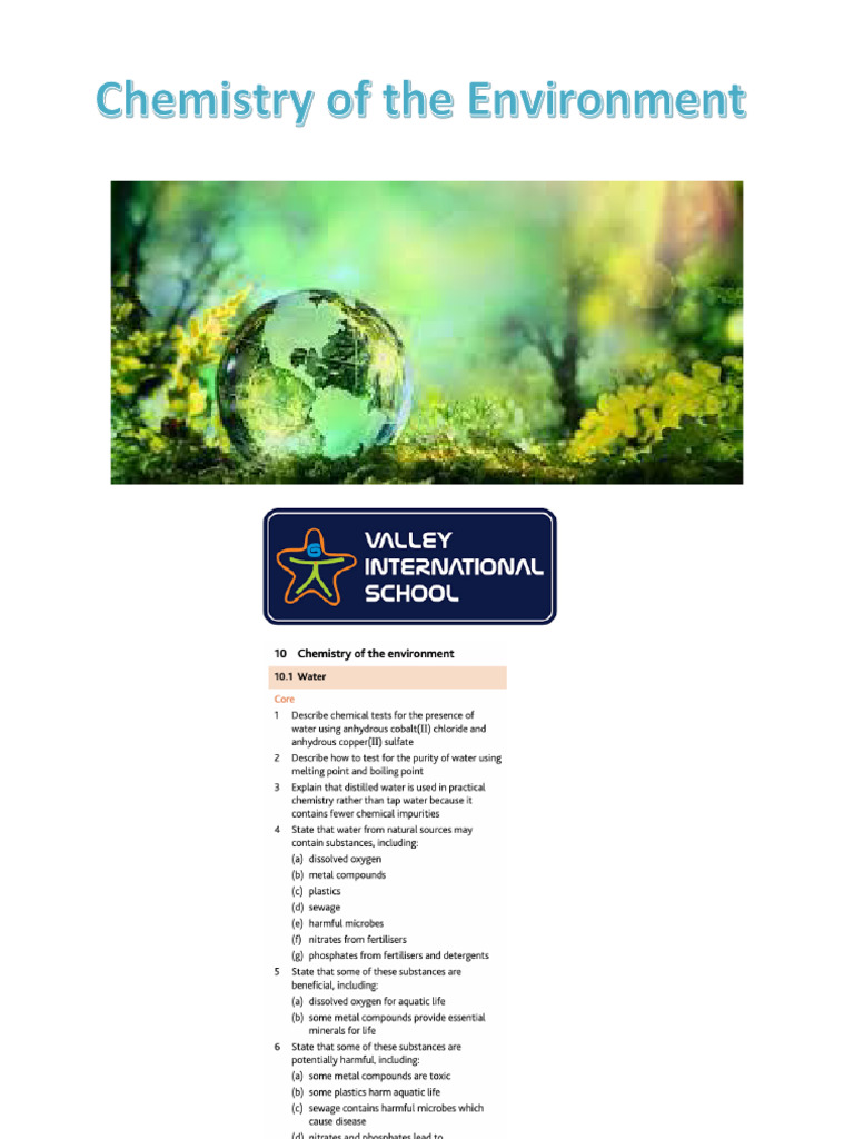 Chemistry of The Environment | PDF