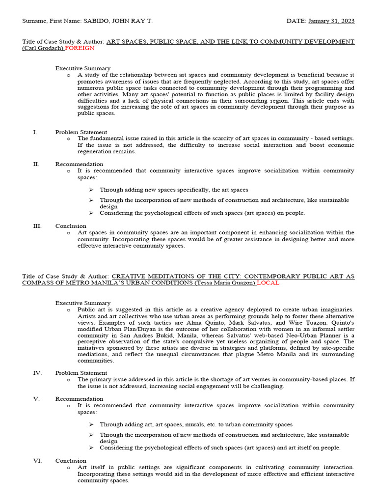 AR401 Assignment1.1 RRL | PDF | Community | Space
