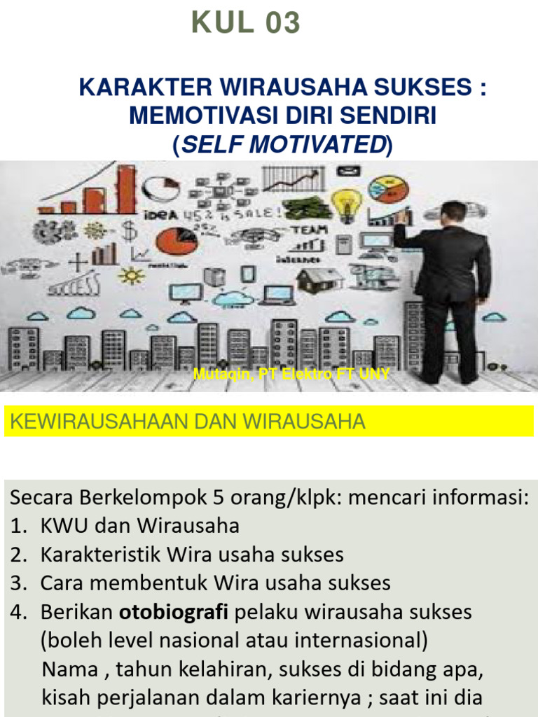 Kul 3 Mengenal Karakter Pengusaha Sukses | PDF