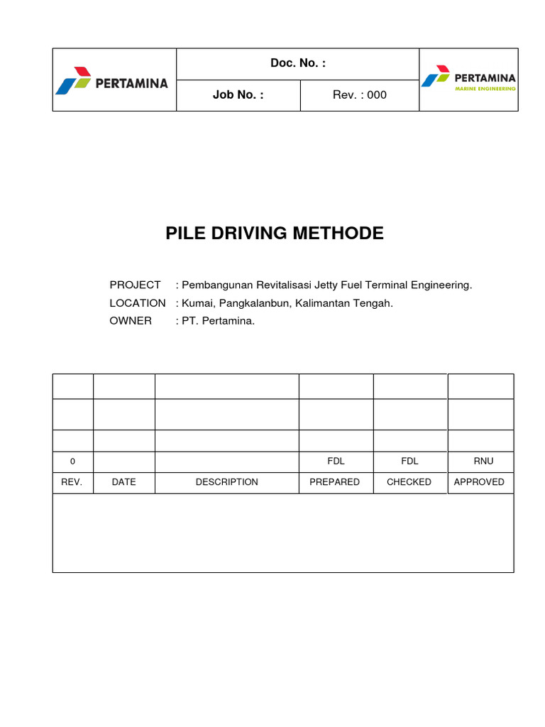 Pile Driving Procedure | PDF
