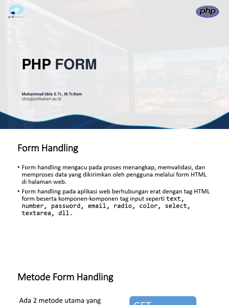 Panduan Penanganan Form PHP | PDF | Karier & Perkembangan | Bisnis
