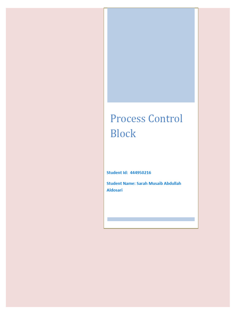 Process Control Block Pdf