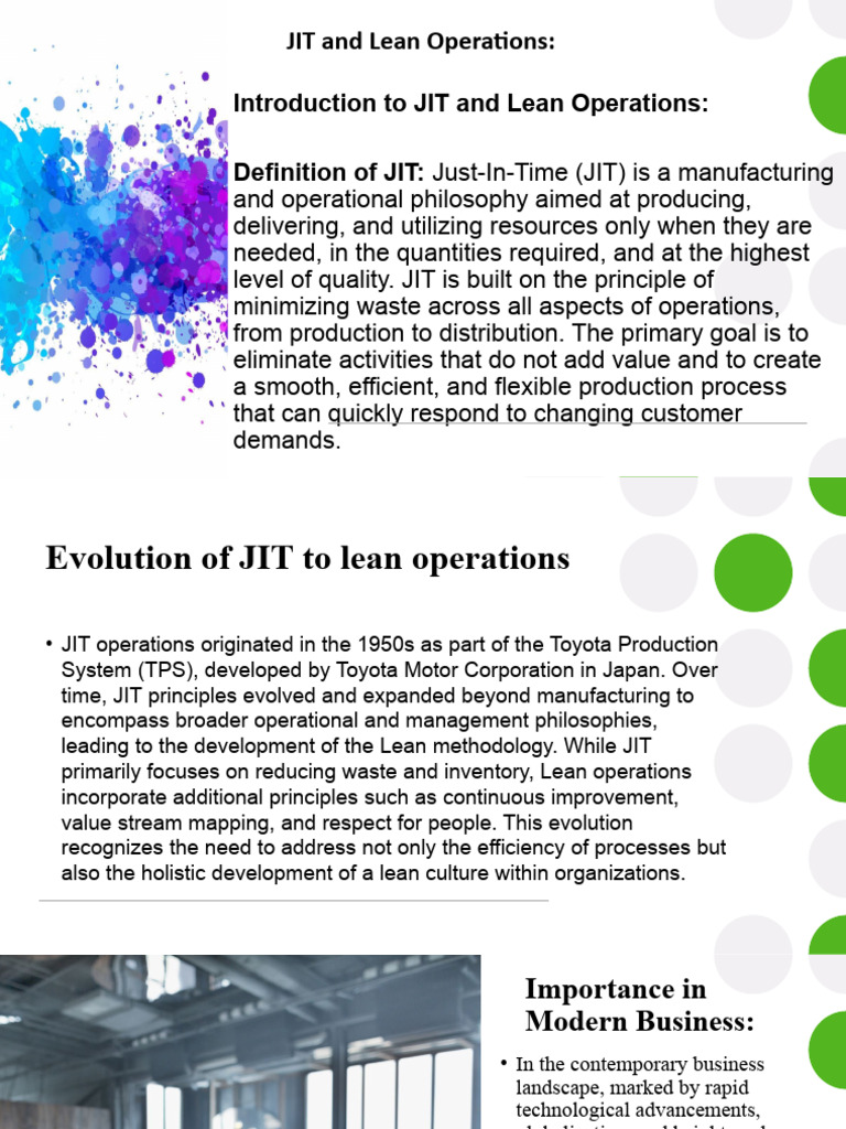 JIT and Lean Operations | PDF | Lean Manufacturing | Inventory