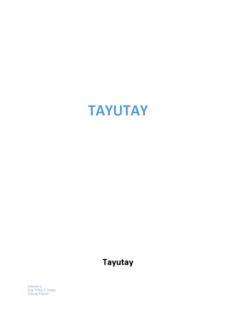 Tayutay | PDF