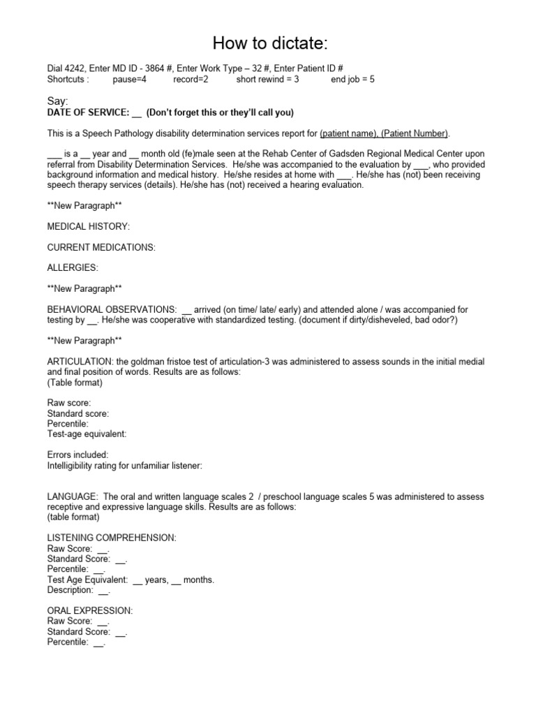 Dictation Copy Blank | PDF