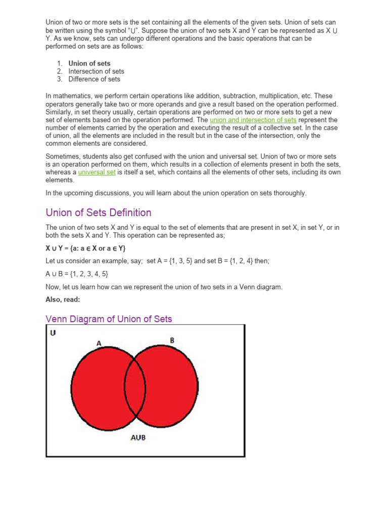 Venn Diagram | PDF | Set (Mathematics) | Empty Set