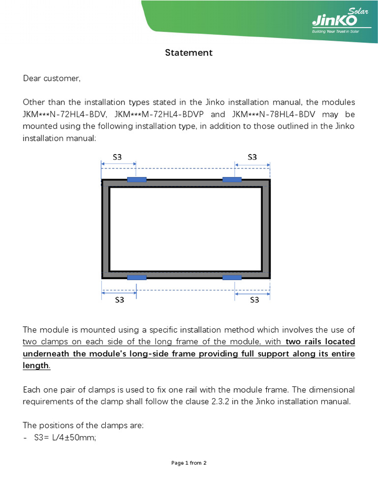 Statement 4 Clamps + Rail Along The Long Side | PDF | Technology ...