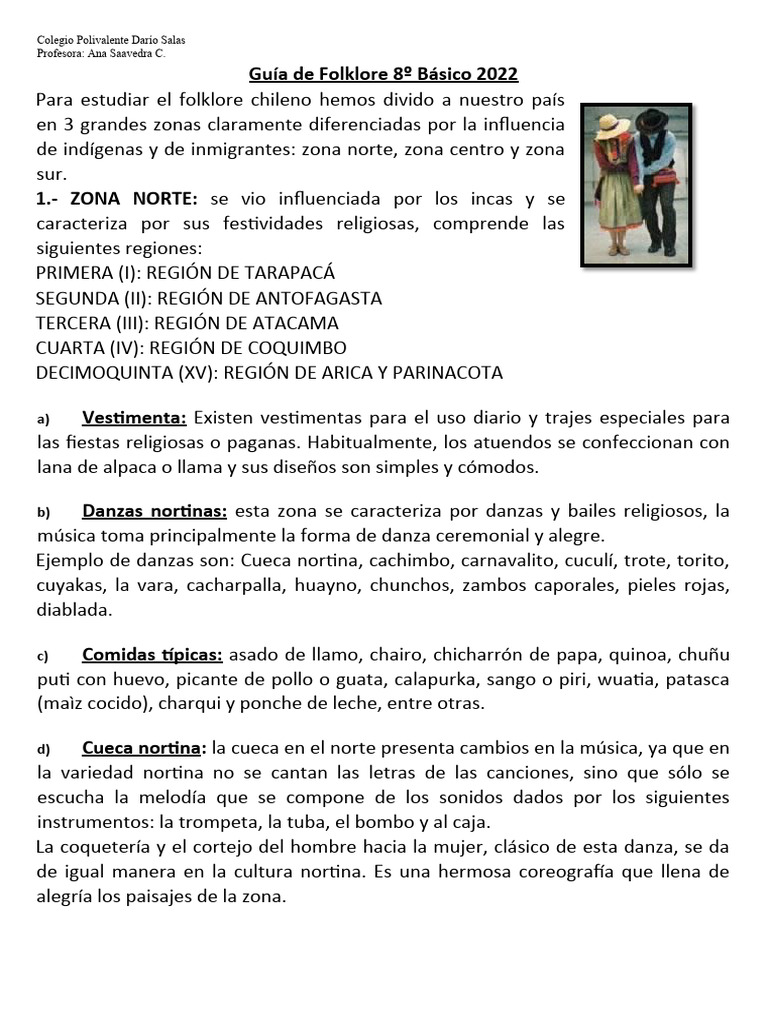 Vestimenta y danzas del folklore chileno | PDF | Instrumentos de cuerda ...