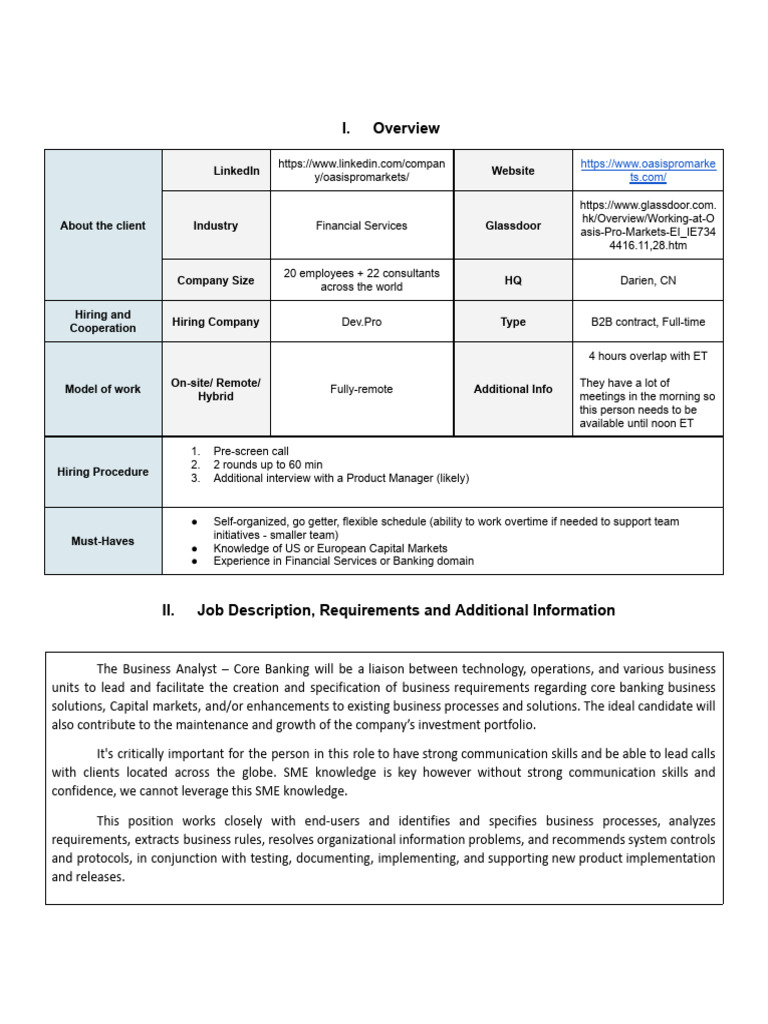 OPM - Business Analyst | PDF