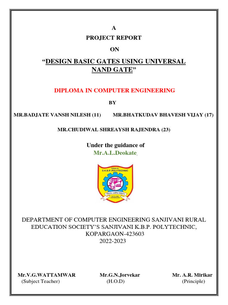 DTE Microproject | PDF