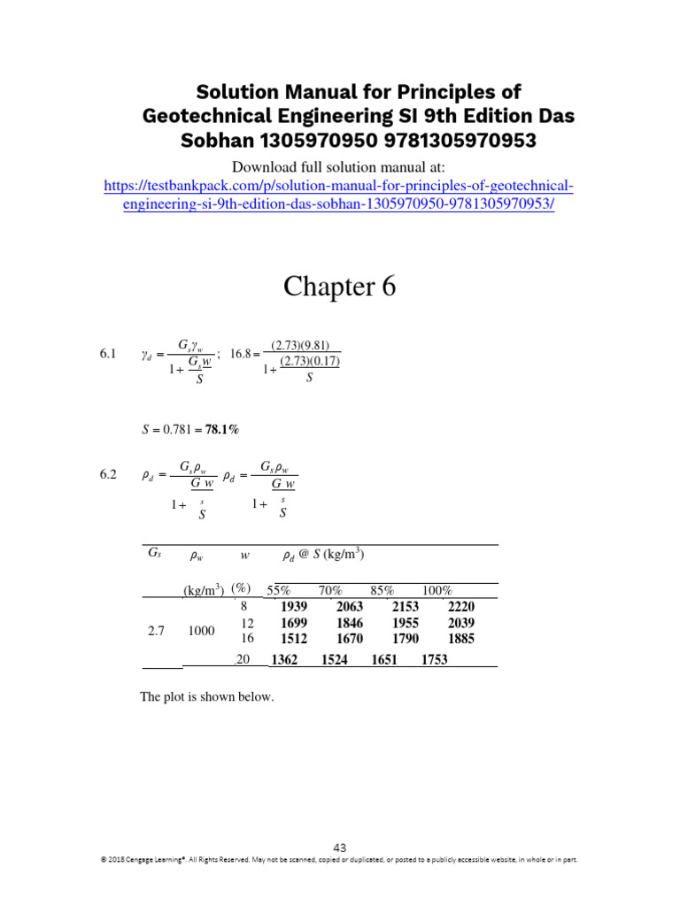 Principles of Geotechnical Engineering SI Edition 9th Edition Das ... Principles of Geotechnical Engineering SI Edition 9th Edition Das ...