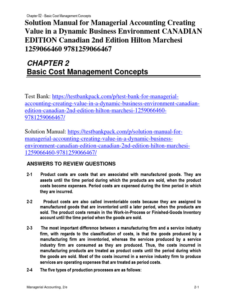 Basic Cost Management Concepts | PDF | Project Gutenberg | Cost Accounting